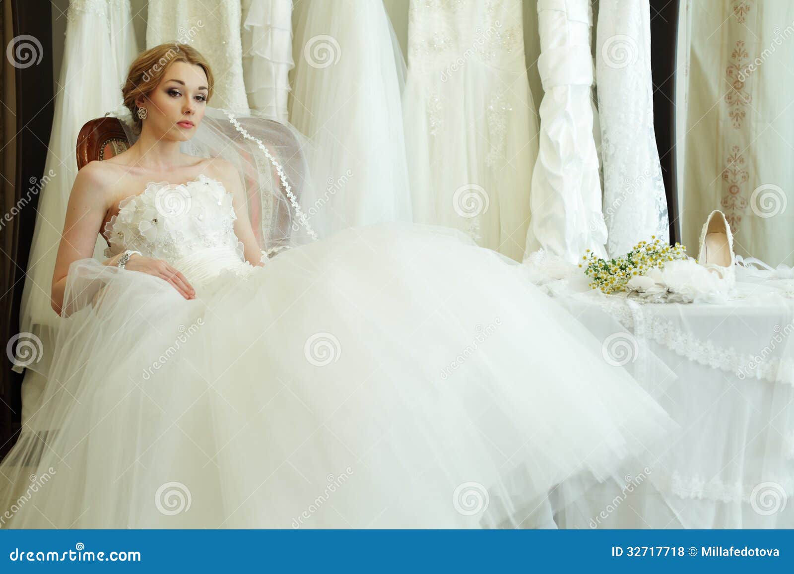 Fashion Model, Romantic Style Stock Photo - Image of dress, model: 32717718