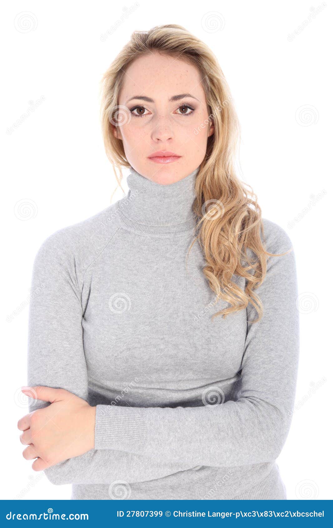 Fashion Model Shows Serious Face Stock Image - Image of person, white ...