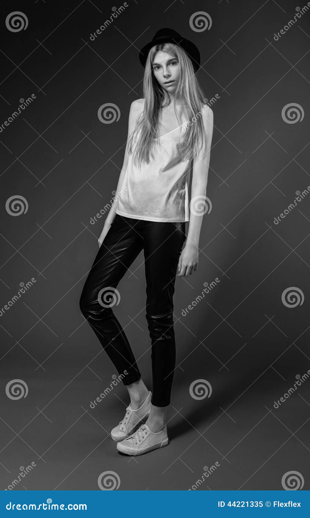 Fashion model in studio stock image. Image of white, posing - 44221335