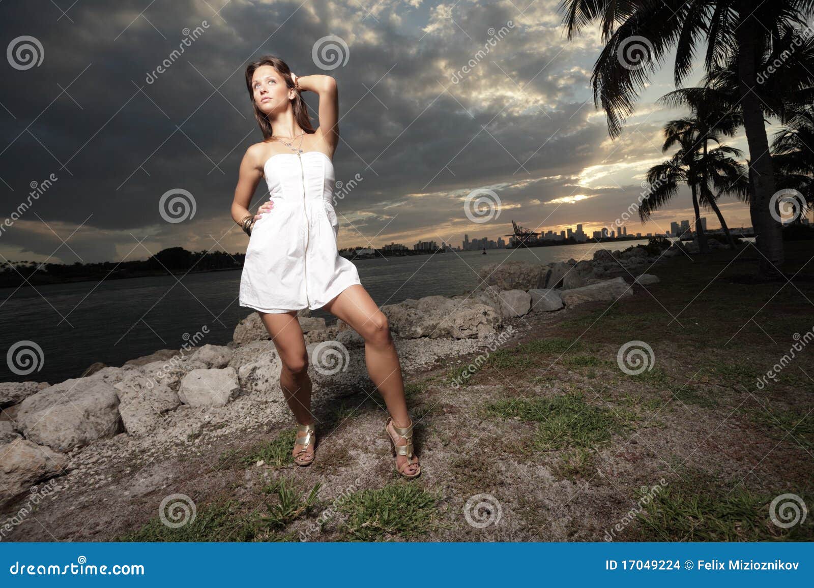 Fashion Model during the Sunset Stock Photo - Image of caucasian ...