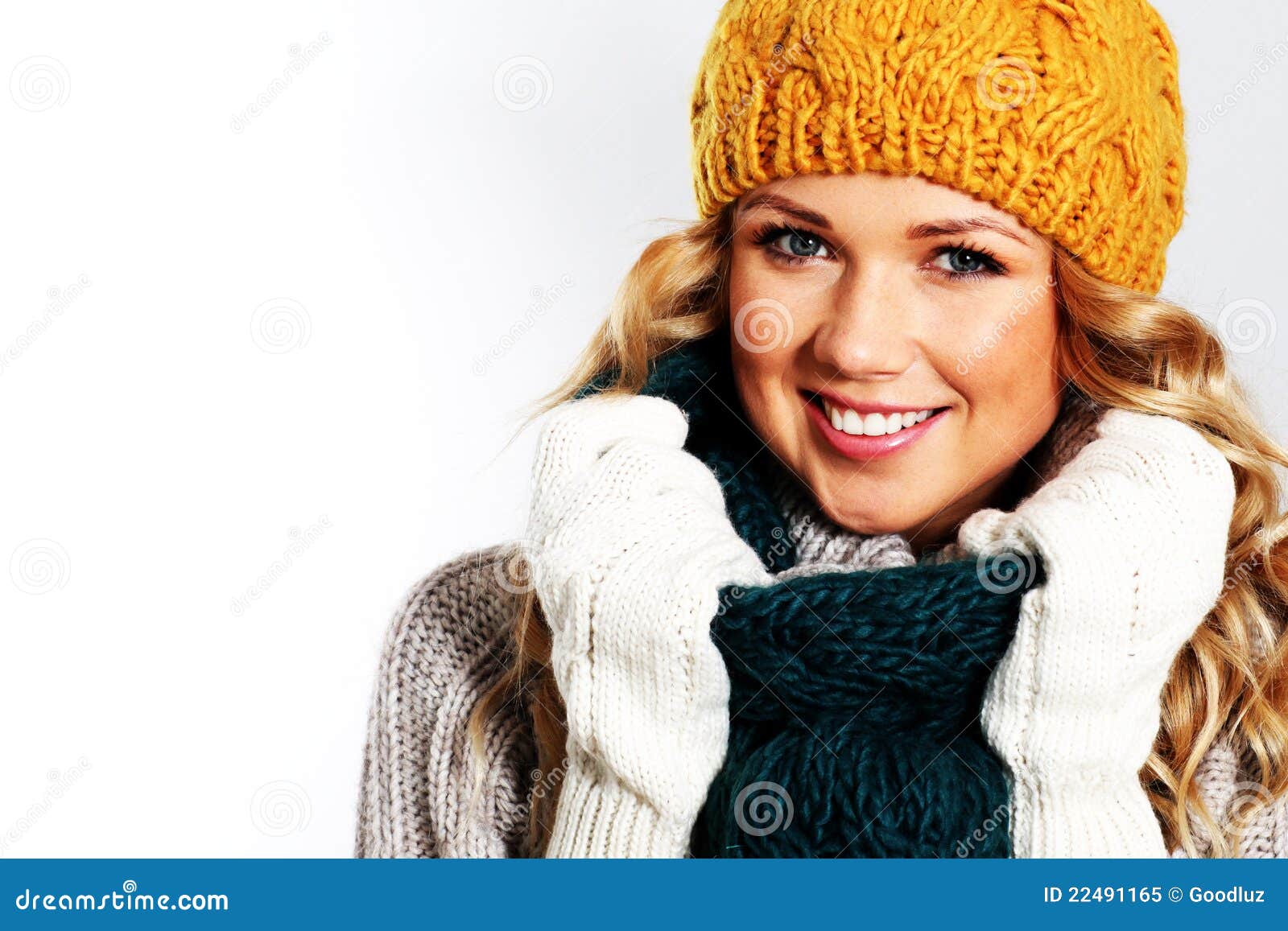 Fashion Model with Winter Accessories Stock Image - Image of model ...
