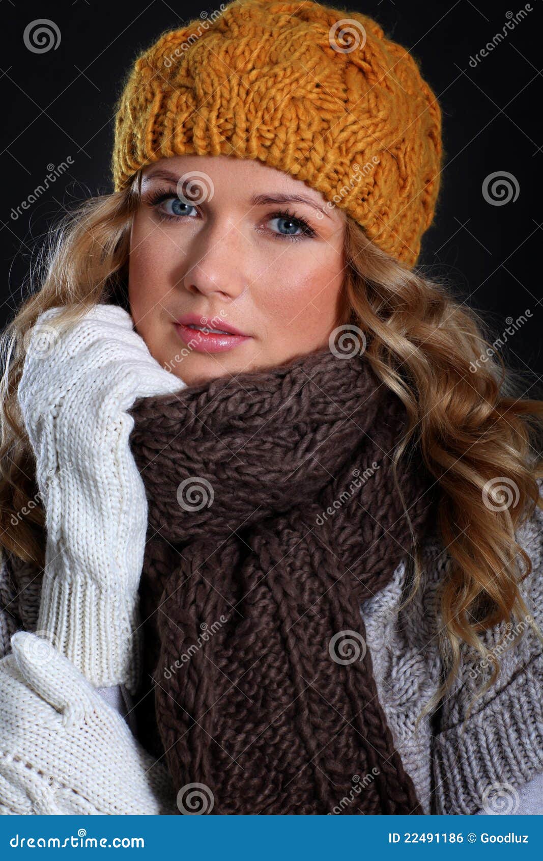 Fashion Model with Winter Accessories Stock Photo - Image of lifestyle ...