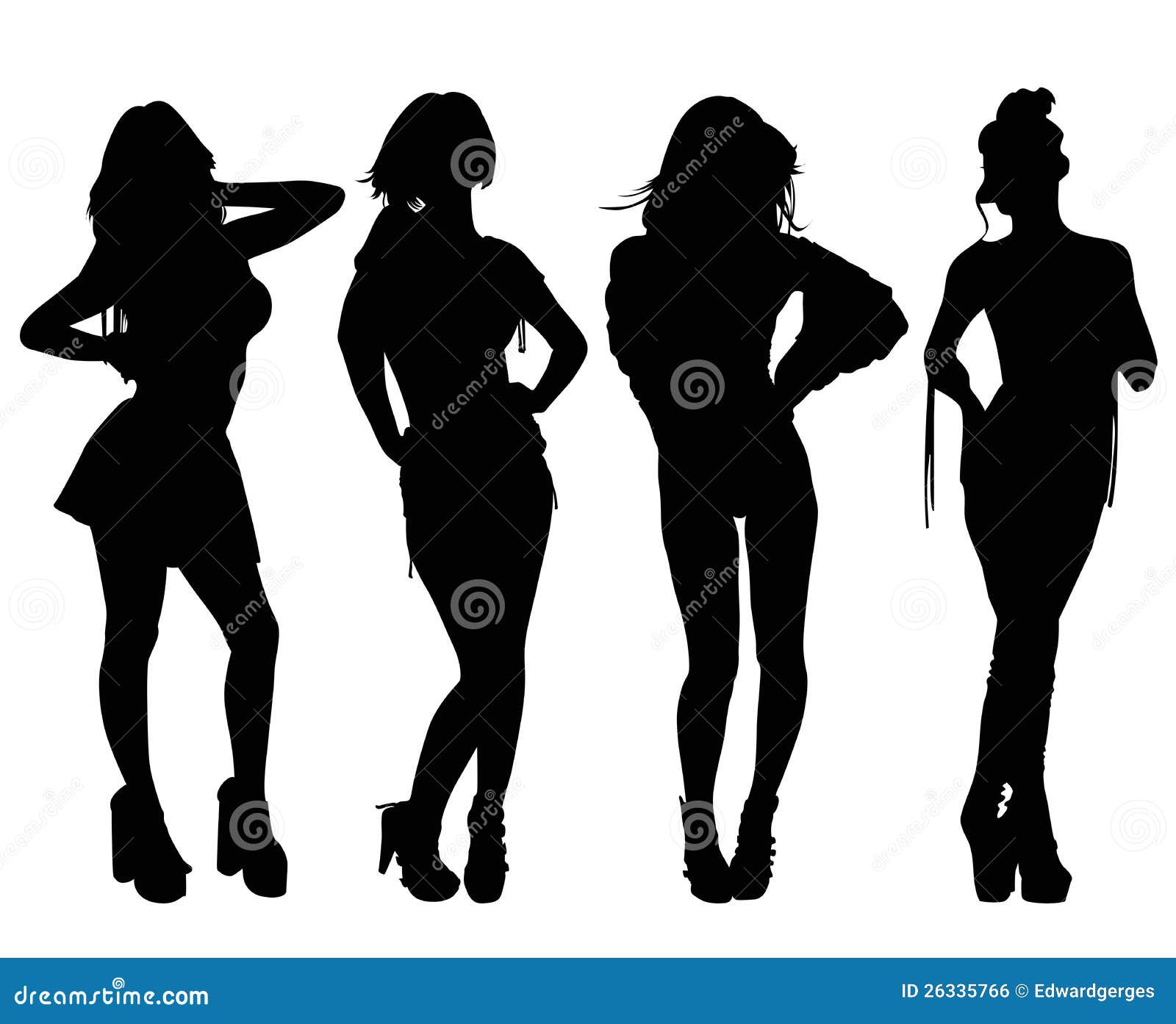Fashion Models stock vector. Illustration of high, brunette - 26335766