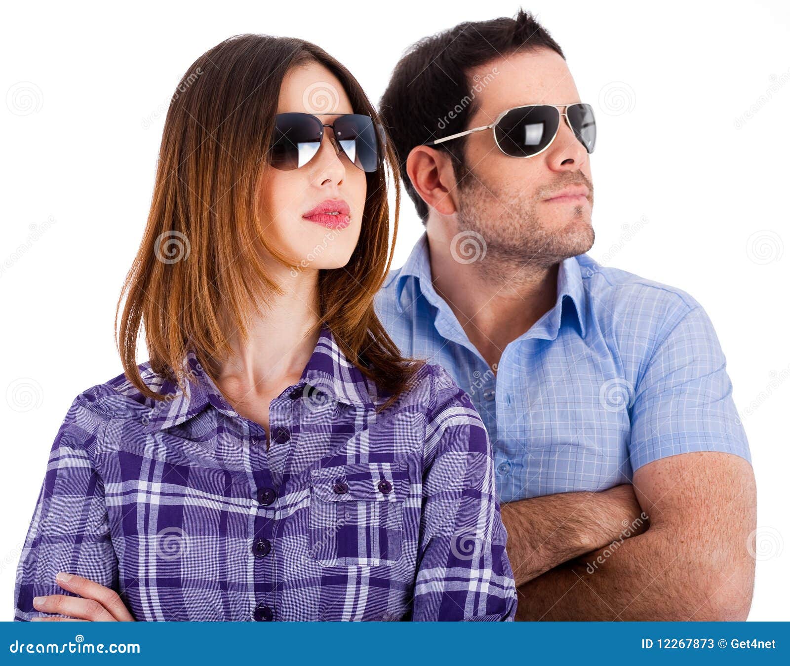 Fashion Models Looking Left with Sunglasses Stock Image - Image of ...