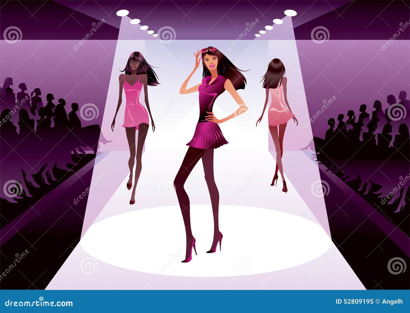 Fashion Models Silhouettes Sketch Hand Drawn , Vector Illustration ...