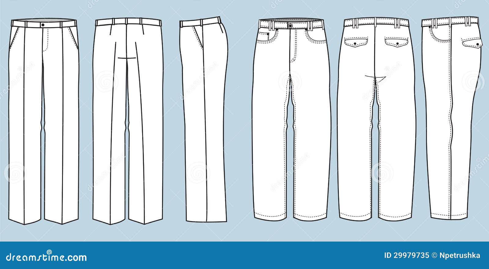 Fashion pants for man stock vector. Illustration of pocket - 29979735