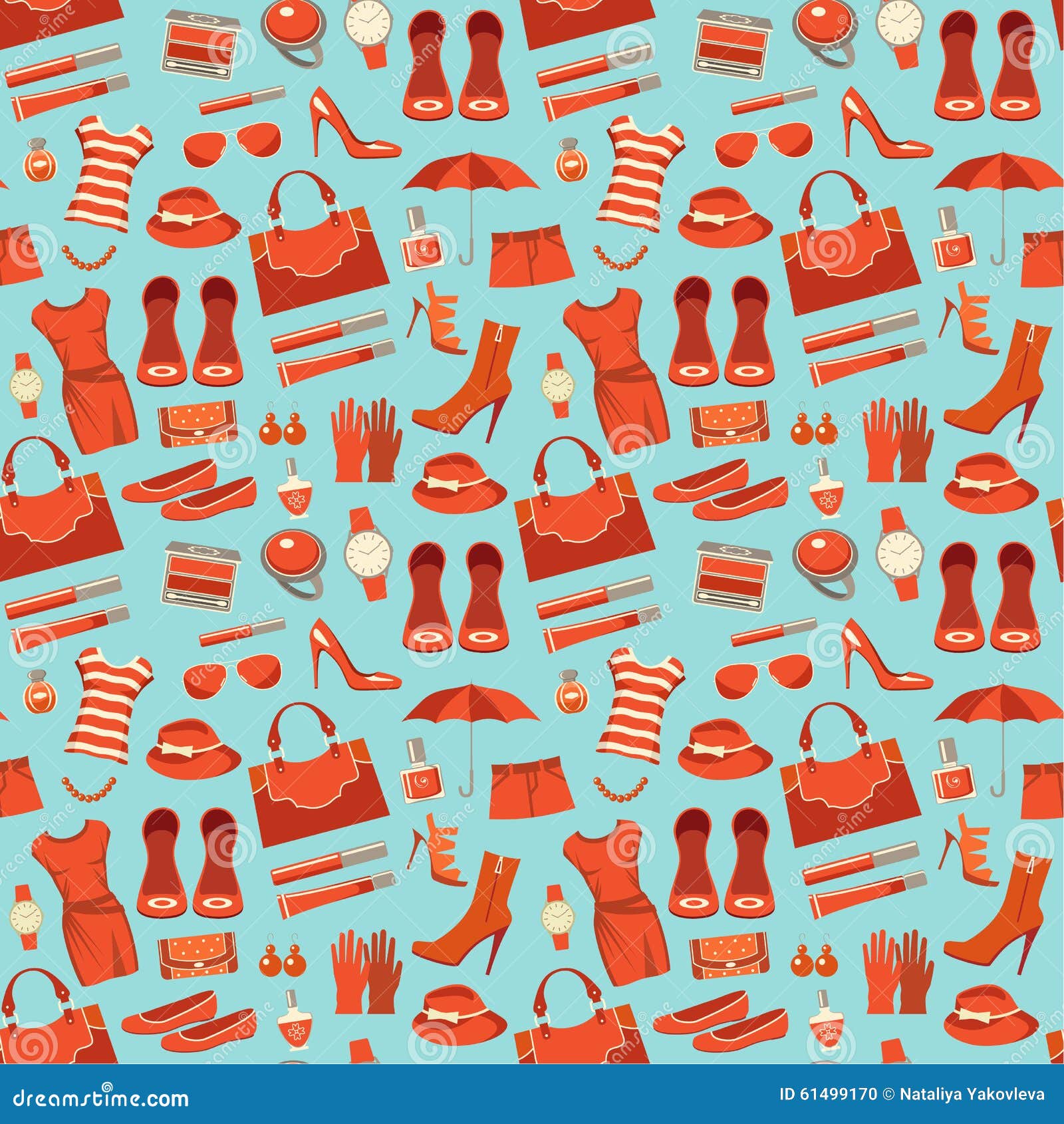 Fashion Pattern with Clothes Stock Vector - Illustration of wallpaper ...