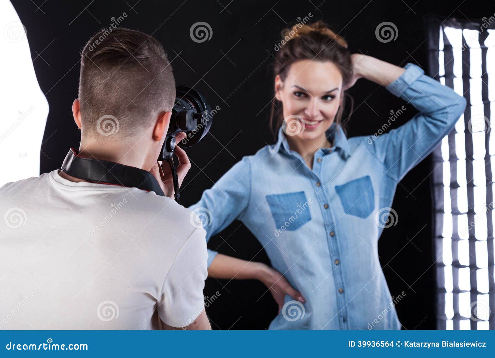 Fashion Photographer during Work Stock Photo - Image of casual ...