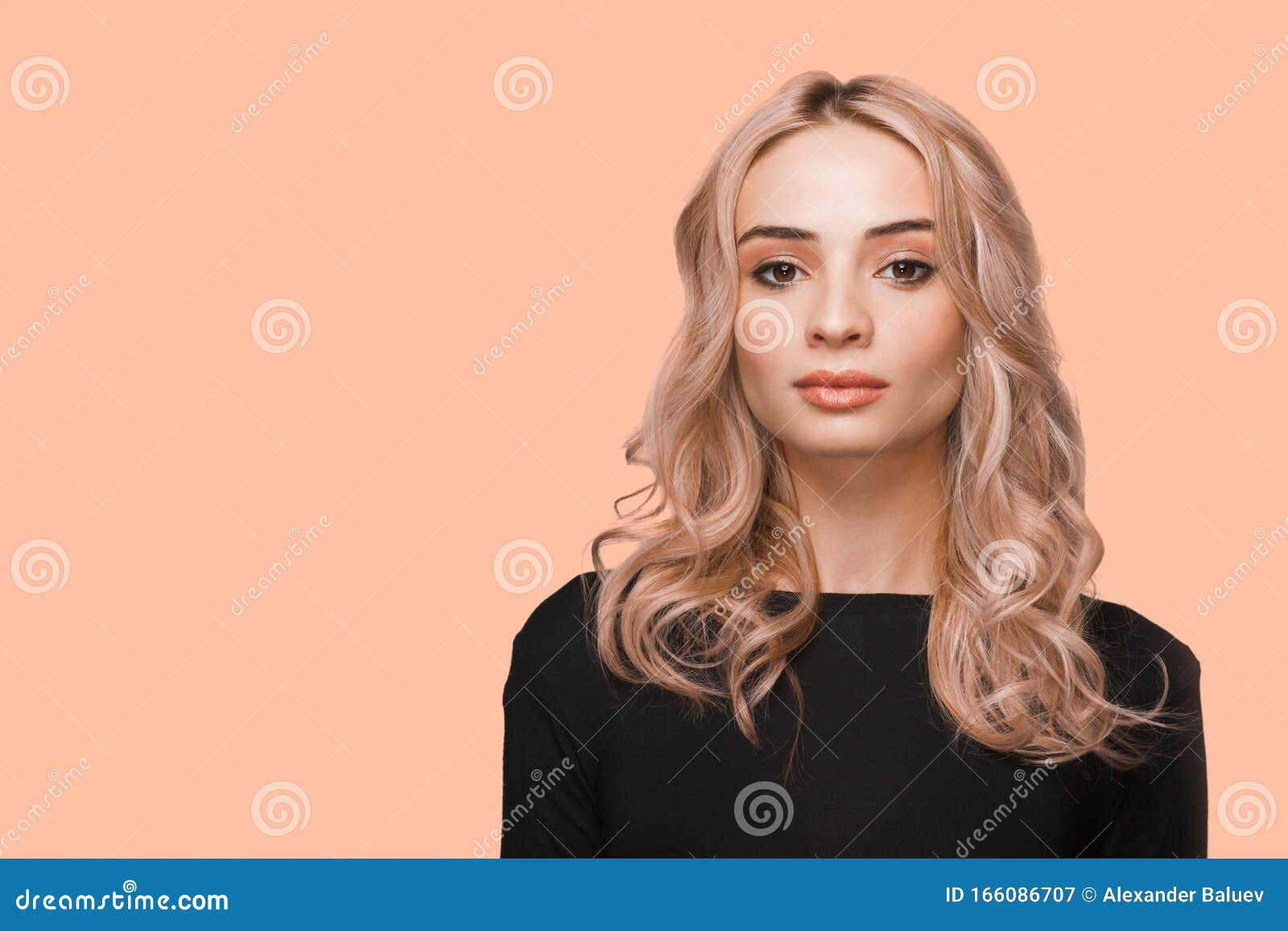 Fashion Portrait Of Young Beautiful Woman With No Jewelry Blonde Girl