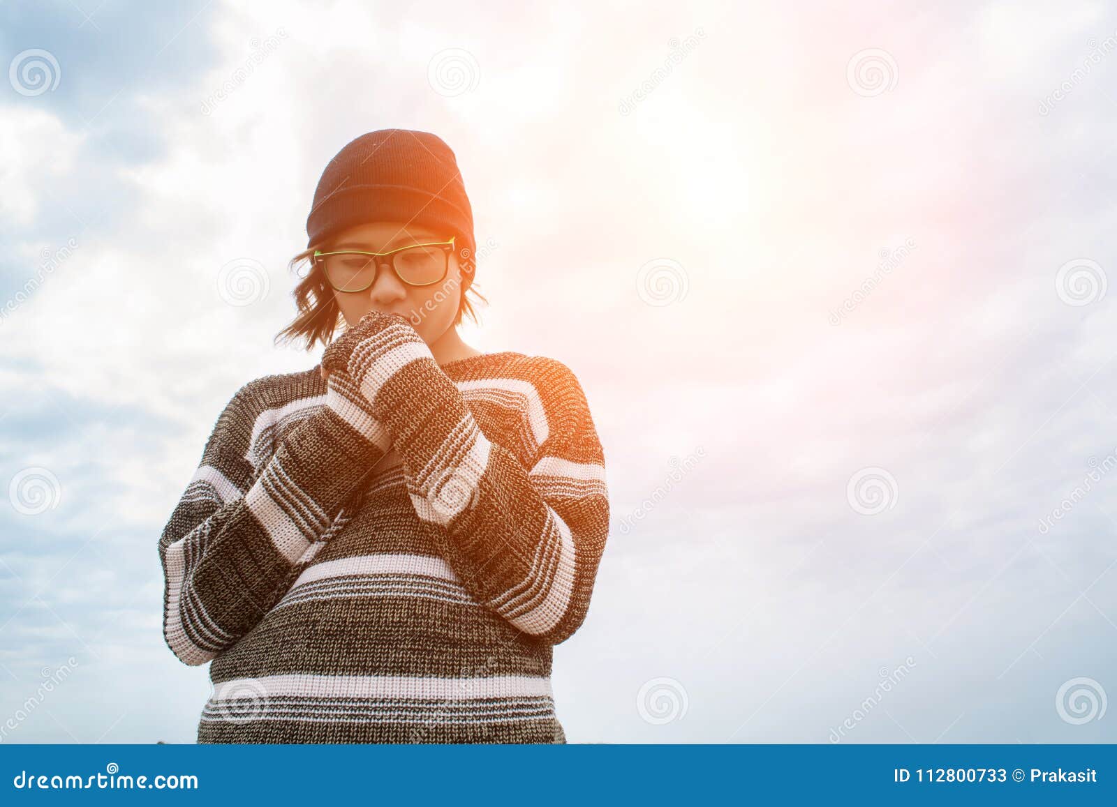 Fashion Portrait Of Young Hipster Woman With Hat And Sunglasses Stock ... Fashion Portrait Of Young Hipster Woman With Hat And Sunglasses Stock ...