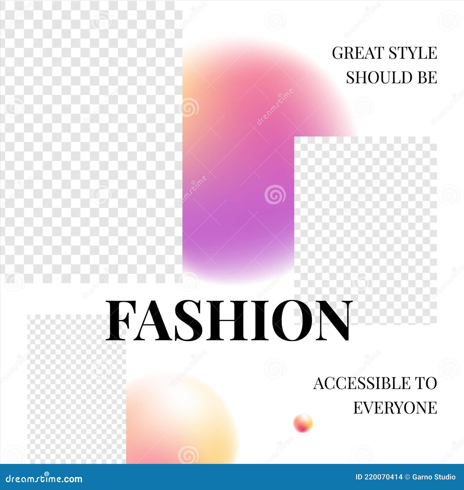 Fashion Post Template with Transparent Background Stock Vector ...