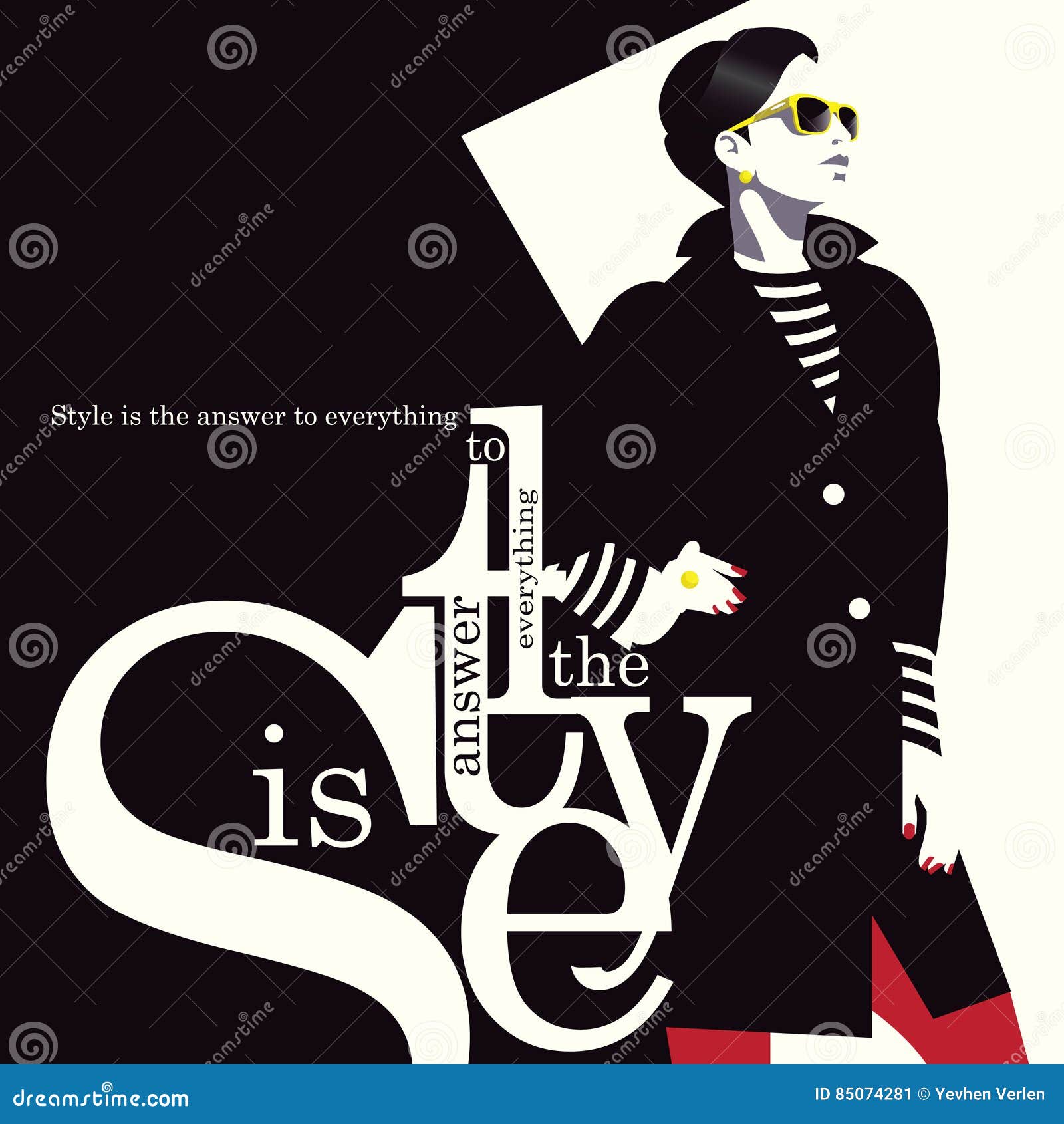 Fashion Quote With Woman In Style Pop Art Stock Vector Illustration