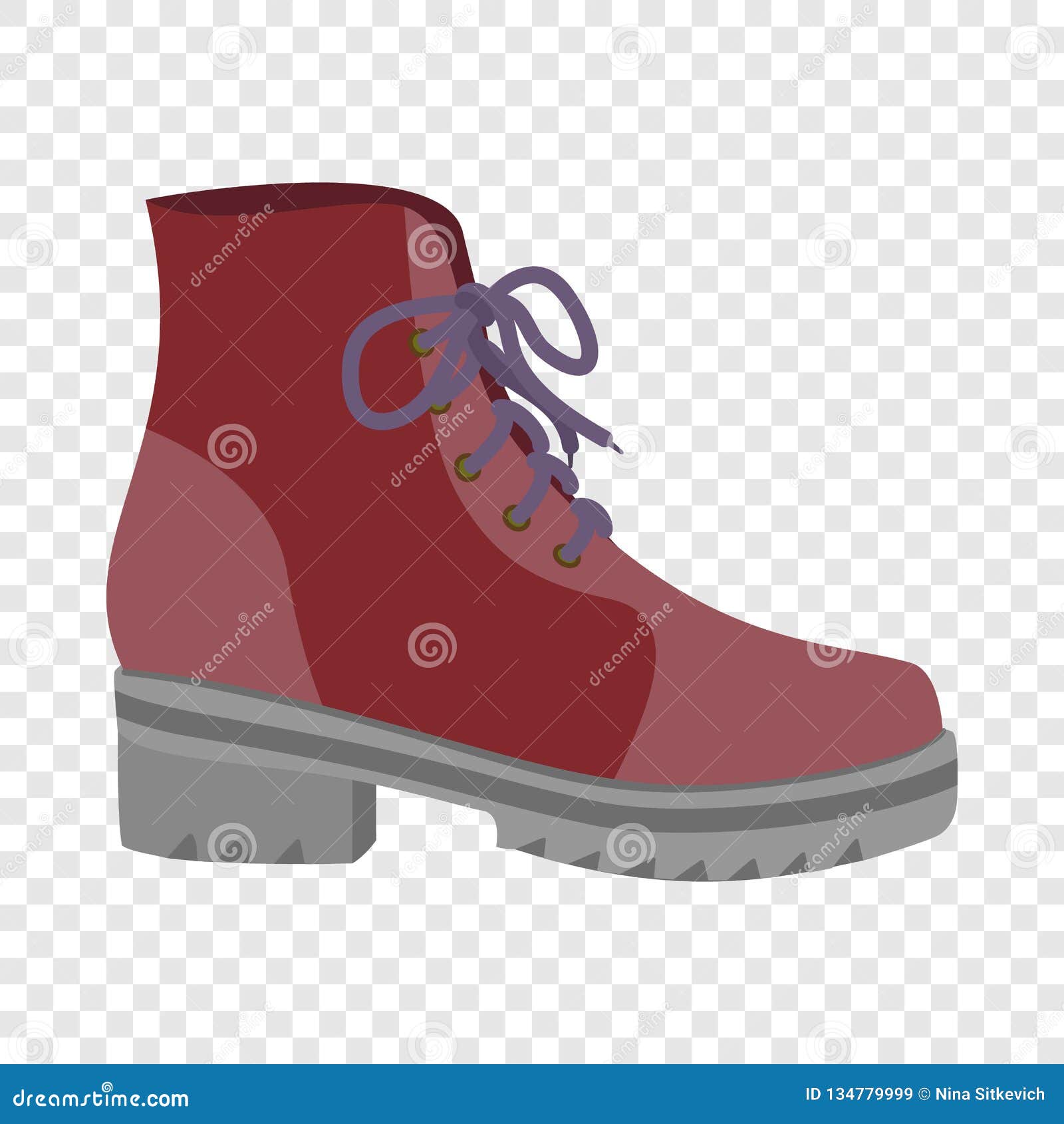 Fashion Red Shoe Icon, Flat Style Stock Vector - Illustration of ...