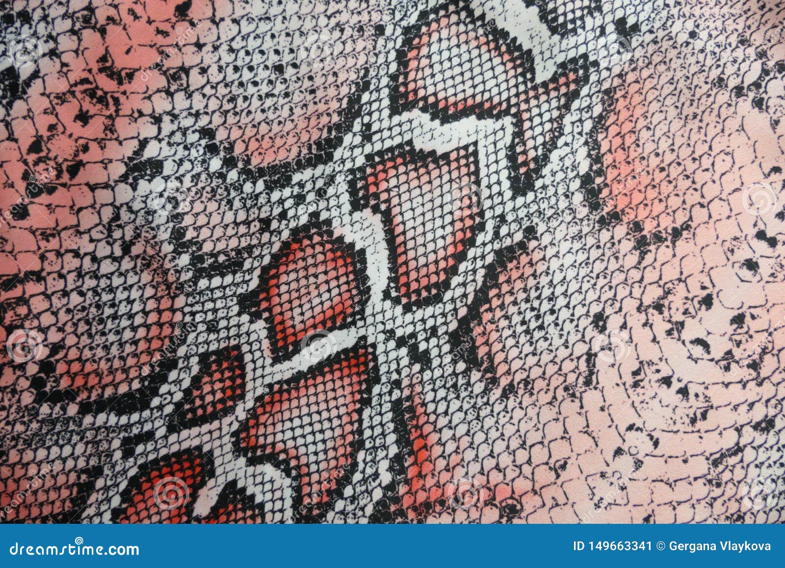 Fashion Red Snake Female Cloth Pattern Stock Image - Image of dress ...