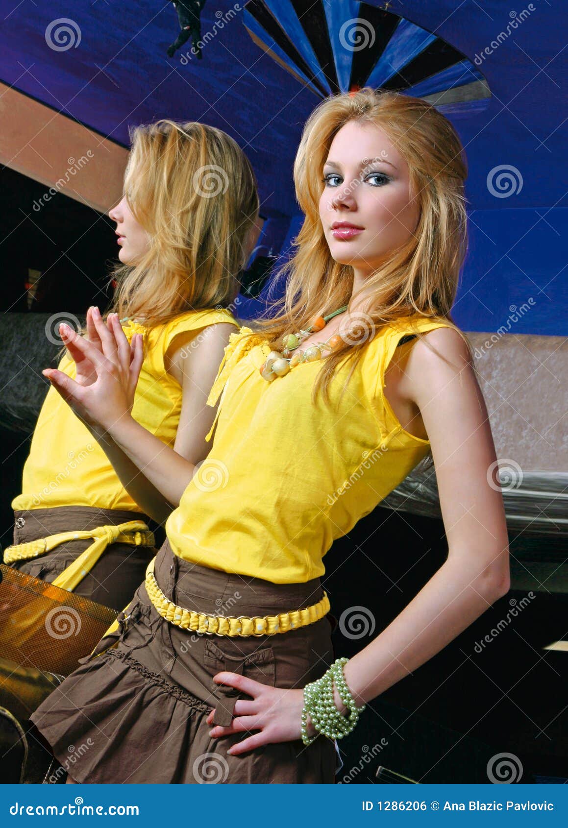 Fashion reflection stock photo. Image of finger, smile - 1286206