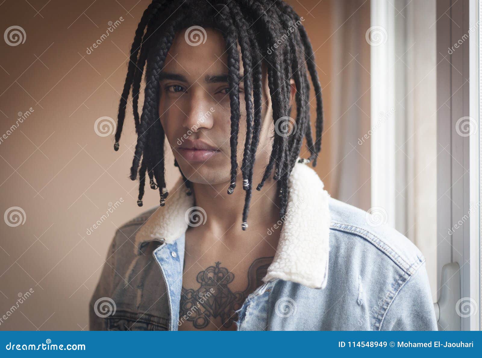 Fashion Shot Of A Handsome Dreadlocks Model Stock Image Image Of