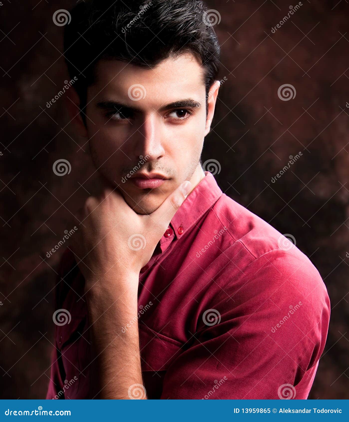 Fashion Shot of a Macho Man. Stock Image - Image of face, cover: 13959865
