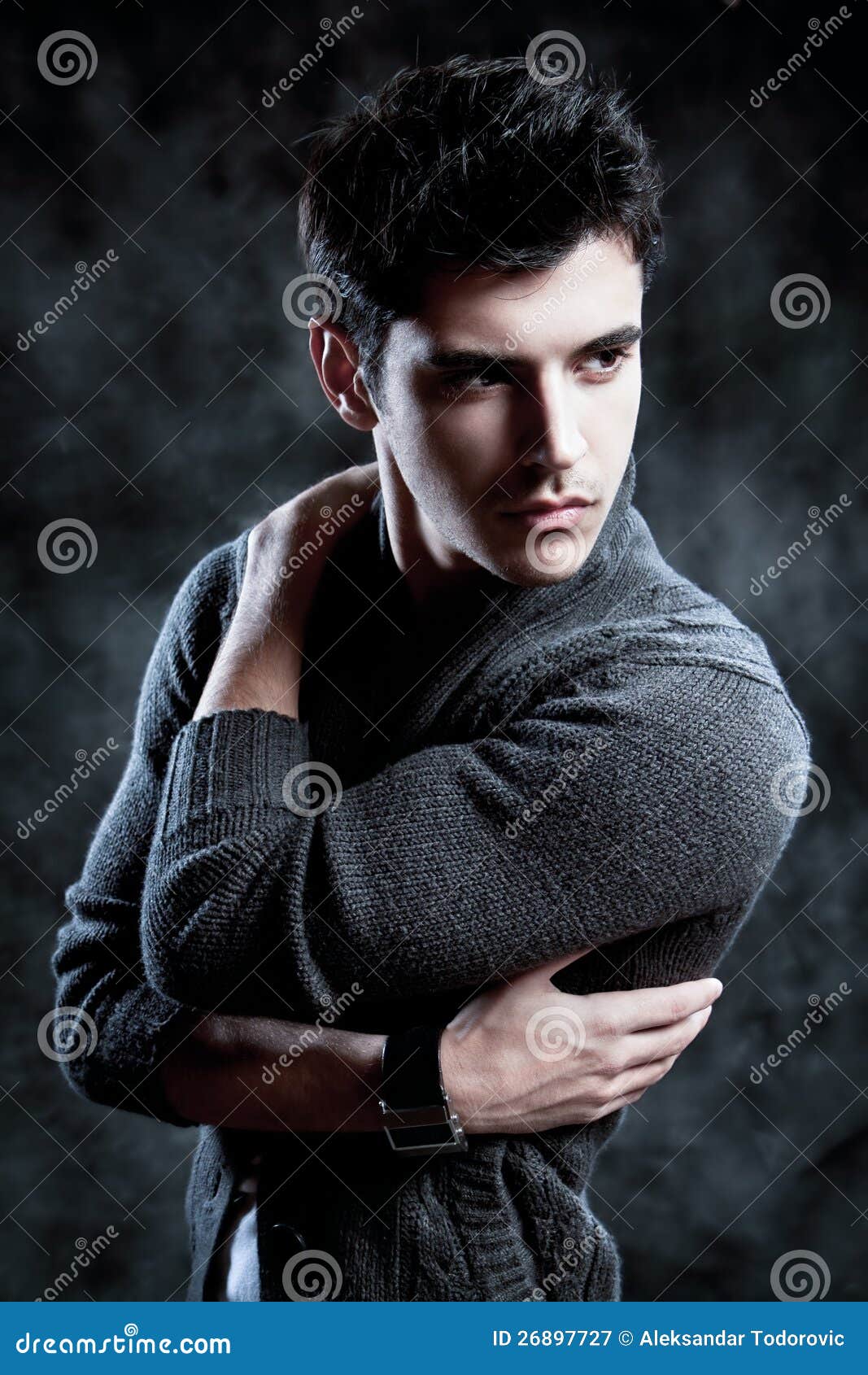 Fashion Shot of a Macho Man. Stock Image - Image of dude, dress: 26897727