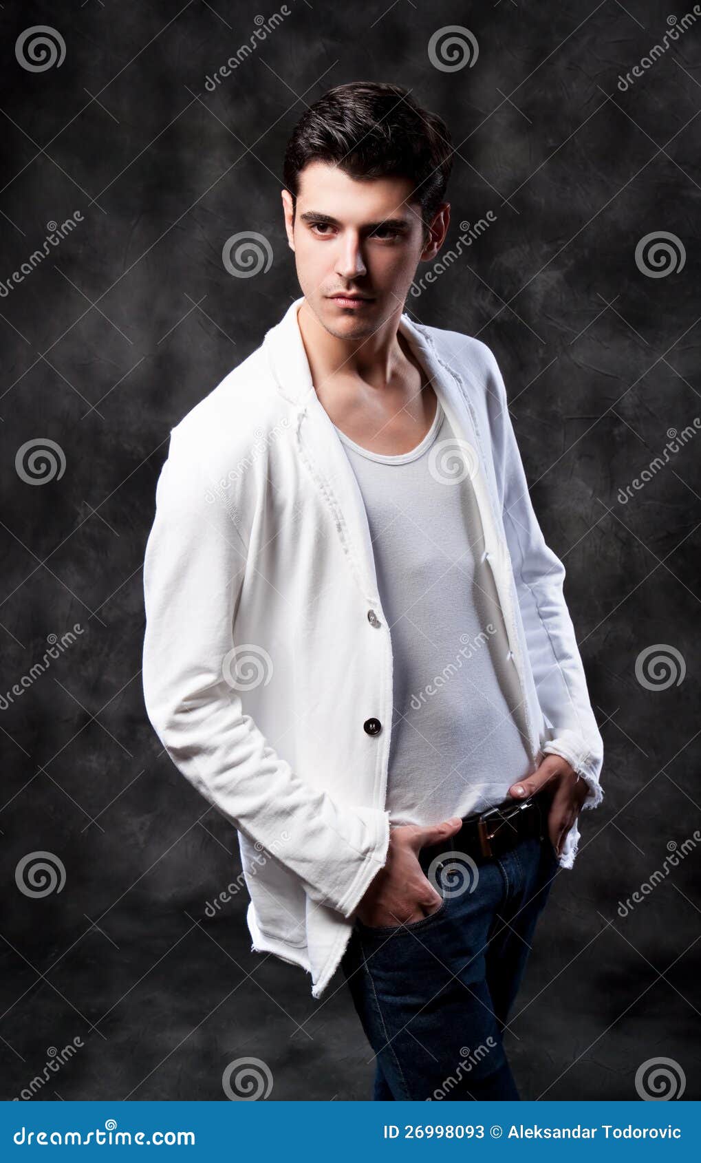 Fashion Shot of a Macho Man. Stock Image - Image of cool, confident ...