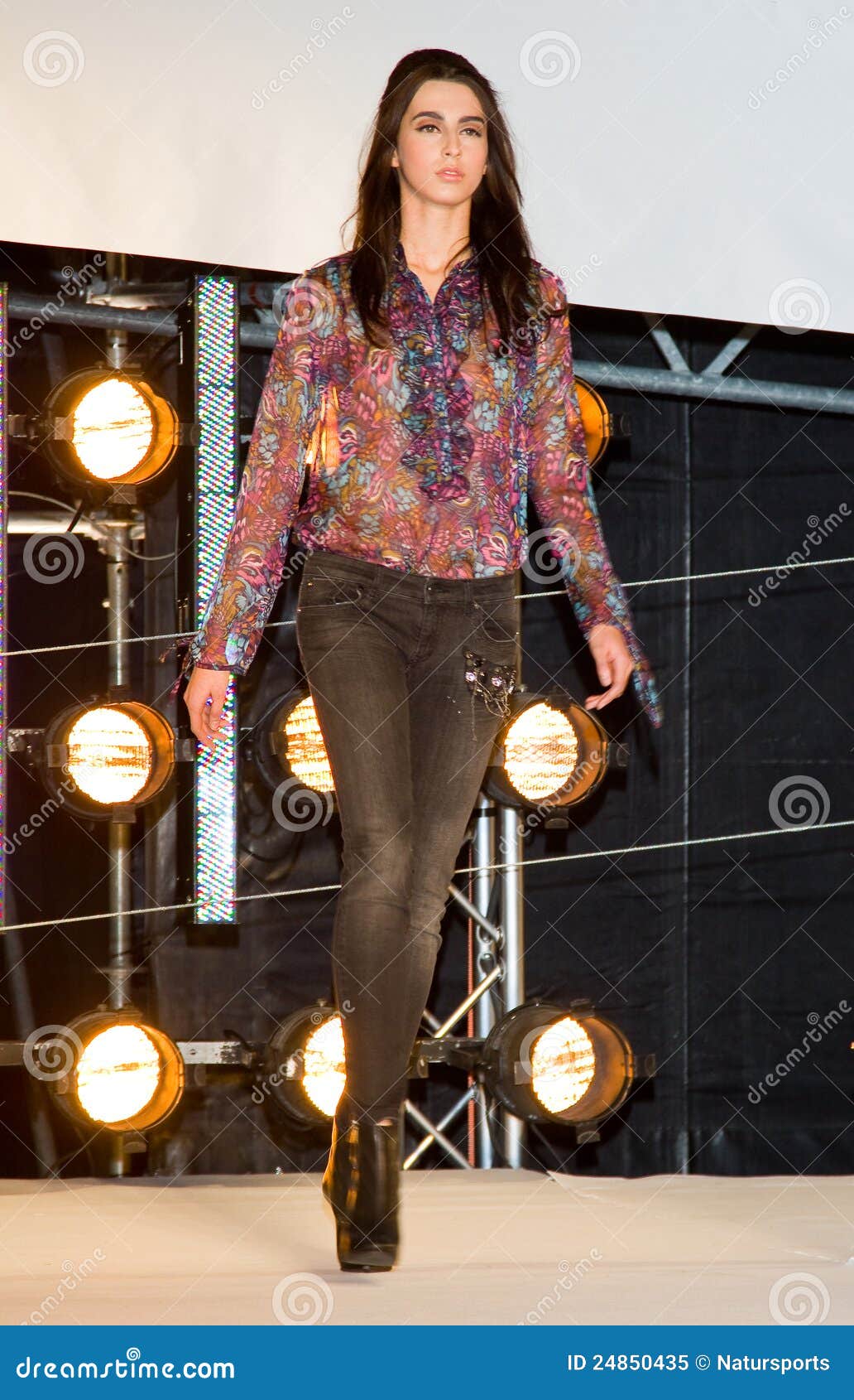 Fashion show in Barcelona editorial image. Image of designer - 24850435