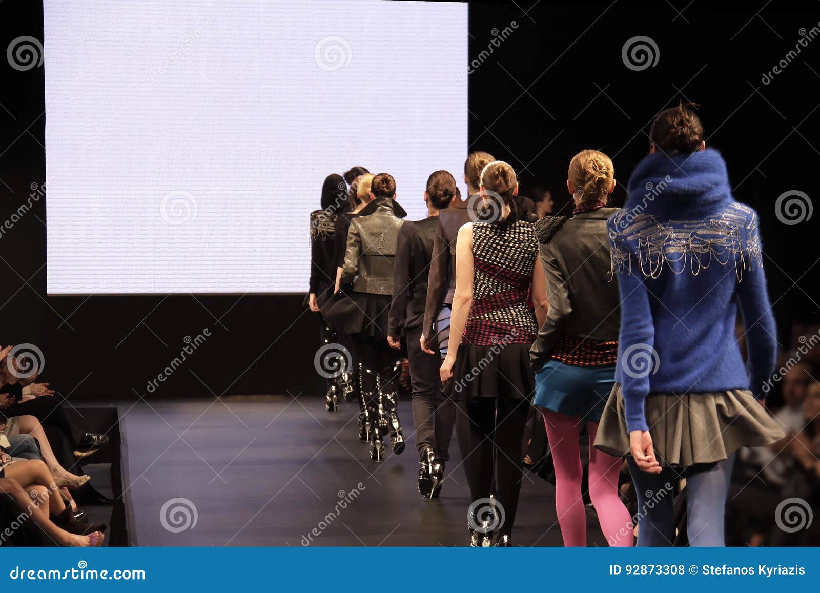 Fashion show, catwalk editorial stock photo. Image of finale - 92873308