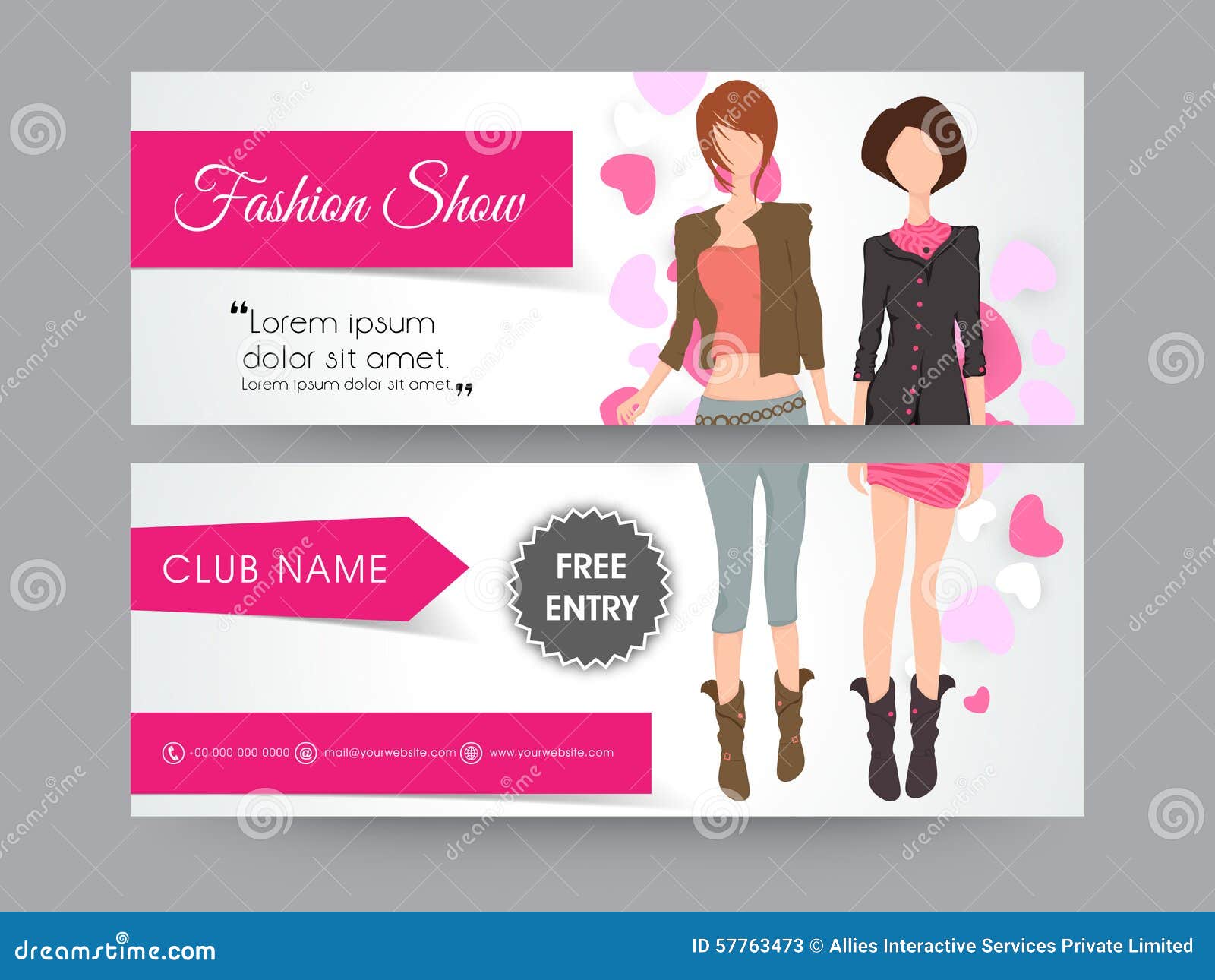 Fashion Show Header Design. Stock Illustration - Illustration of ...