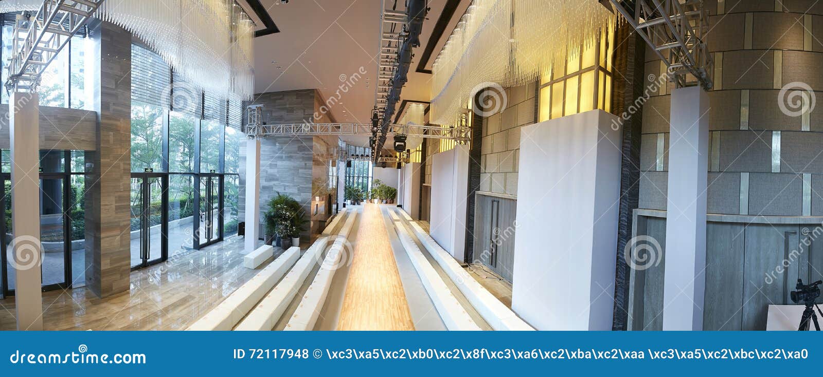 Fashion Show Runway Empty Interior Stock Photo - Image of runway ...