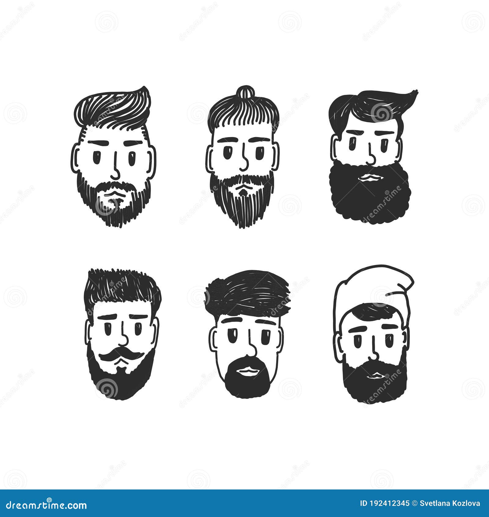 Set Of Different Beards Cartoon Vector | CartoonDealer.com #51175571