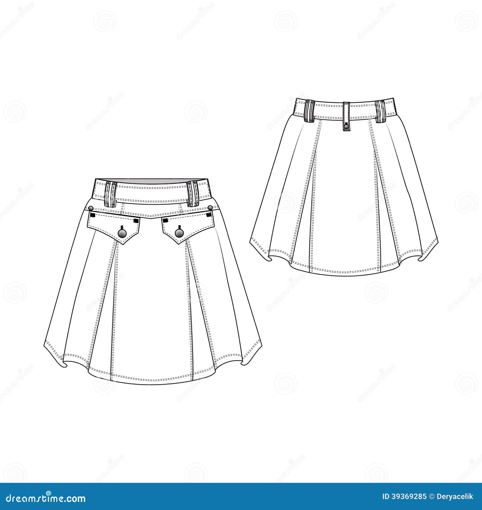 Fashion Skirt stock vector. Illustration of casual, collection - 39369285