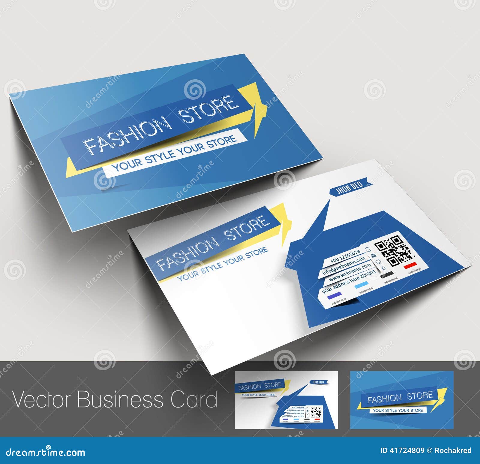 Fashion Store Business Card Stock Vector - Illustration of concept ...
