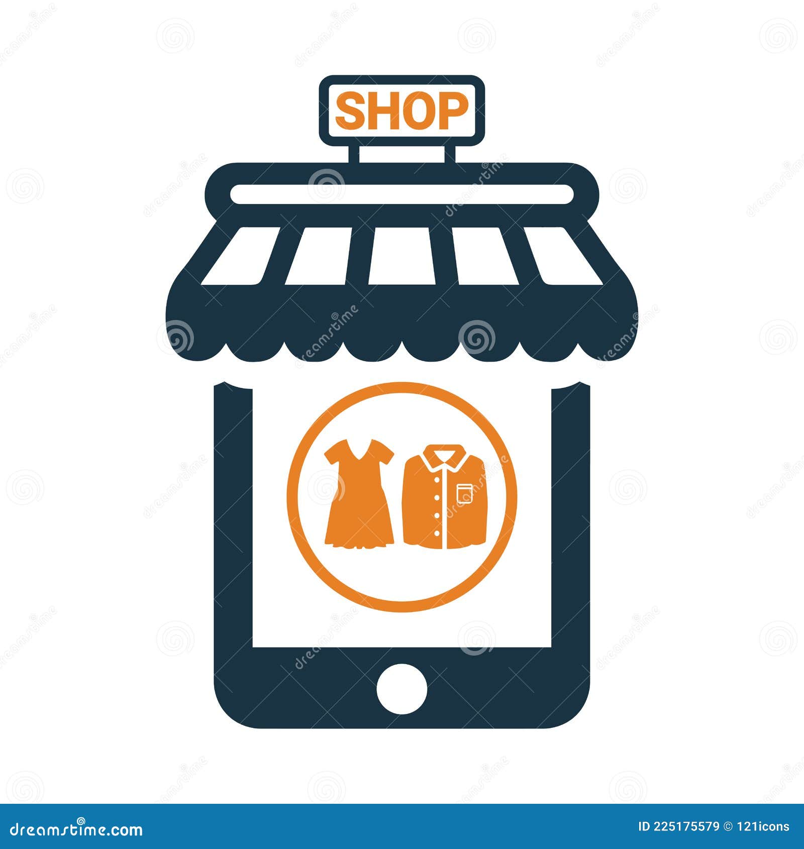 Fashion, Store Icon. Simple Color Vector Stock Vector - Illustration of ...