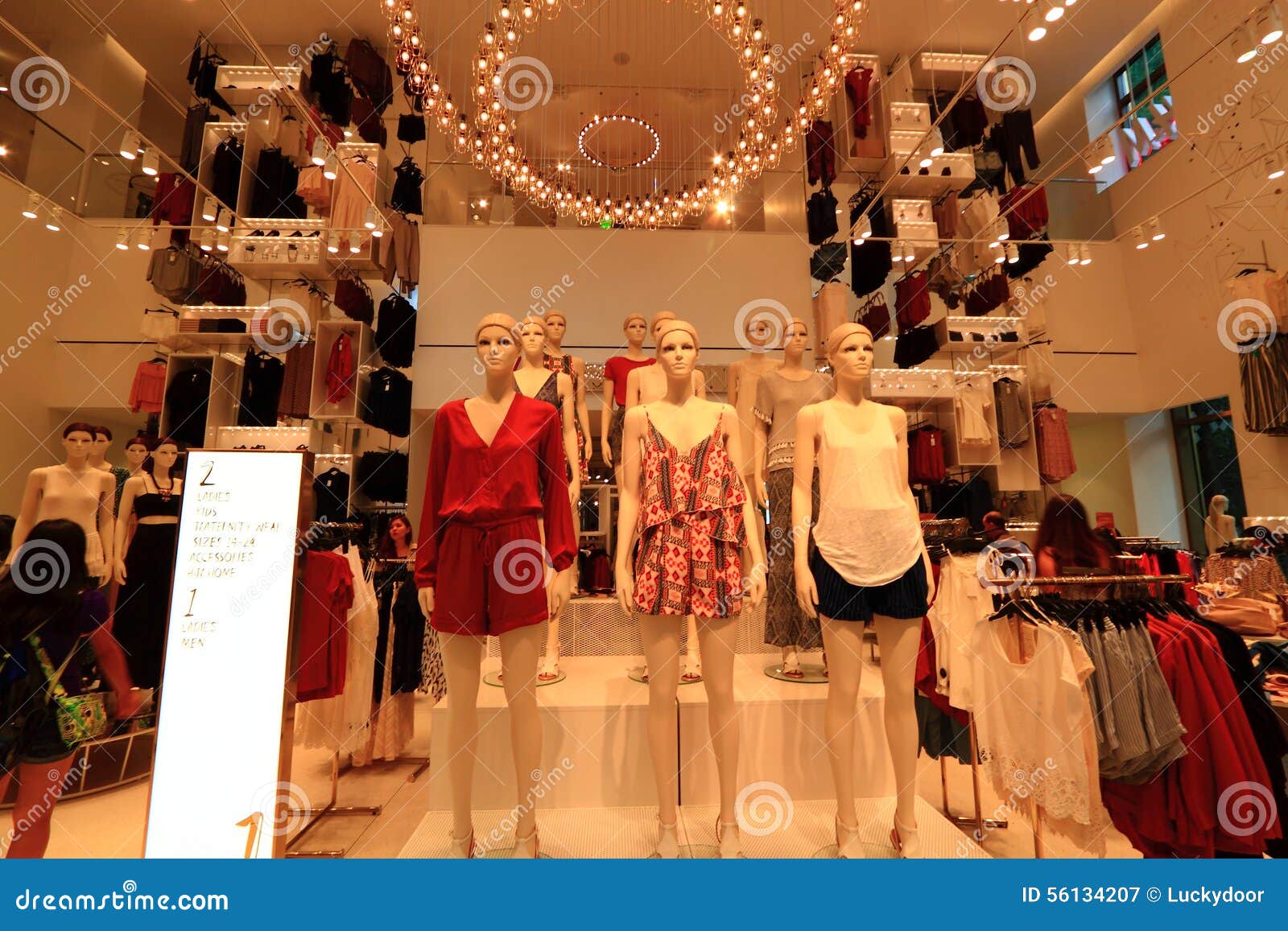 Fashion Store Interior View Stock Image - Image of shopping, mall: 56134207