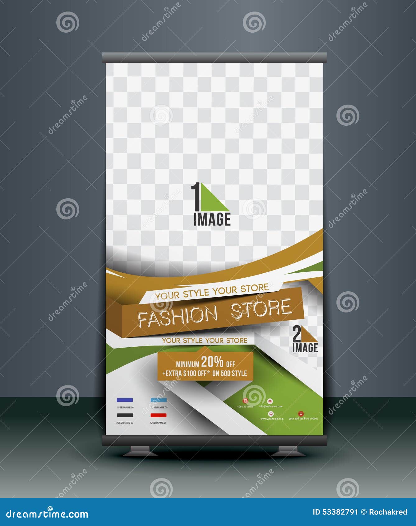 Fashion Store Roll Up Banner Stock Vector - Illustration of corporate ...