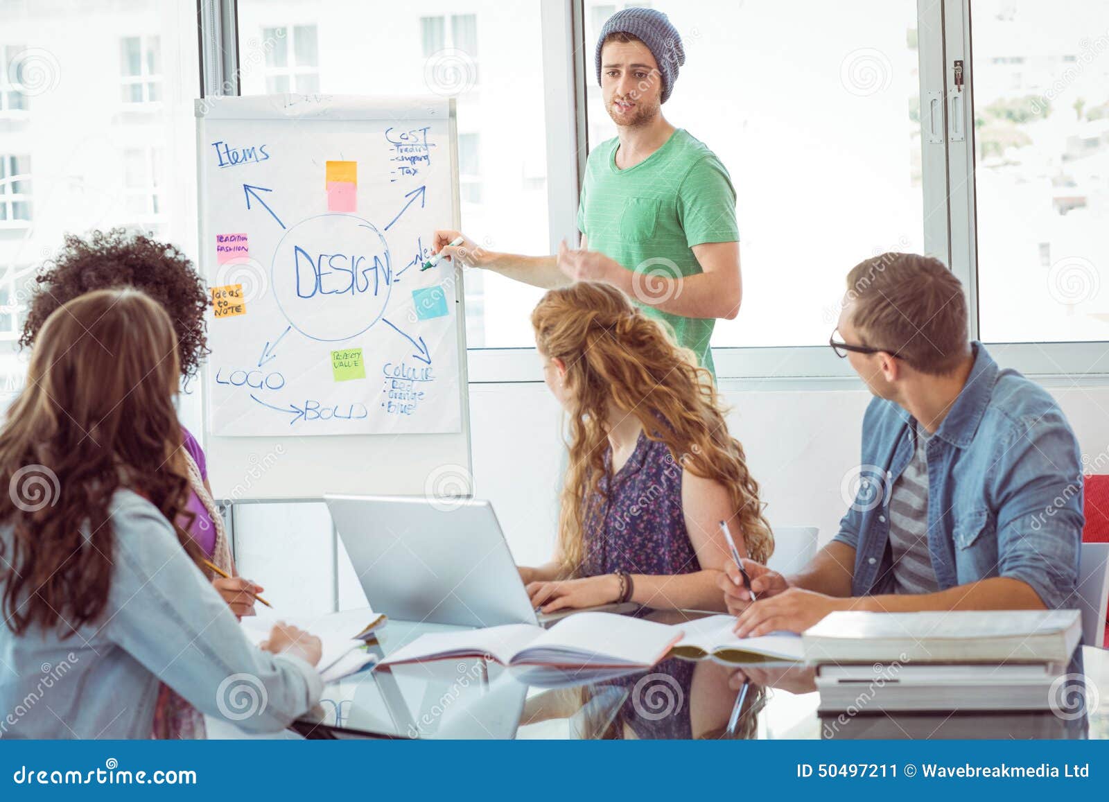 Fashion Student Giving a Presentation Stock Image - Image of classroom ...