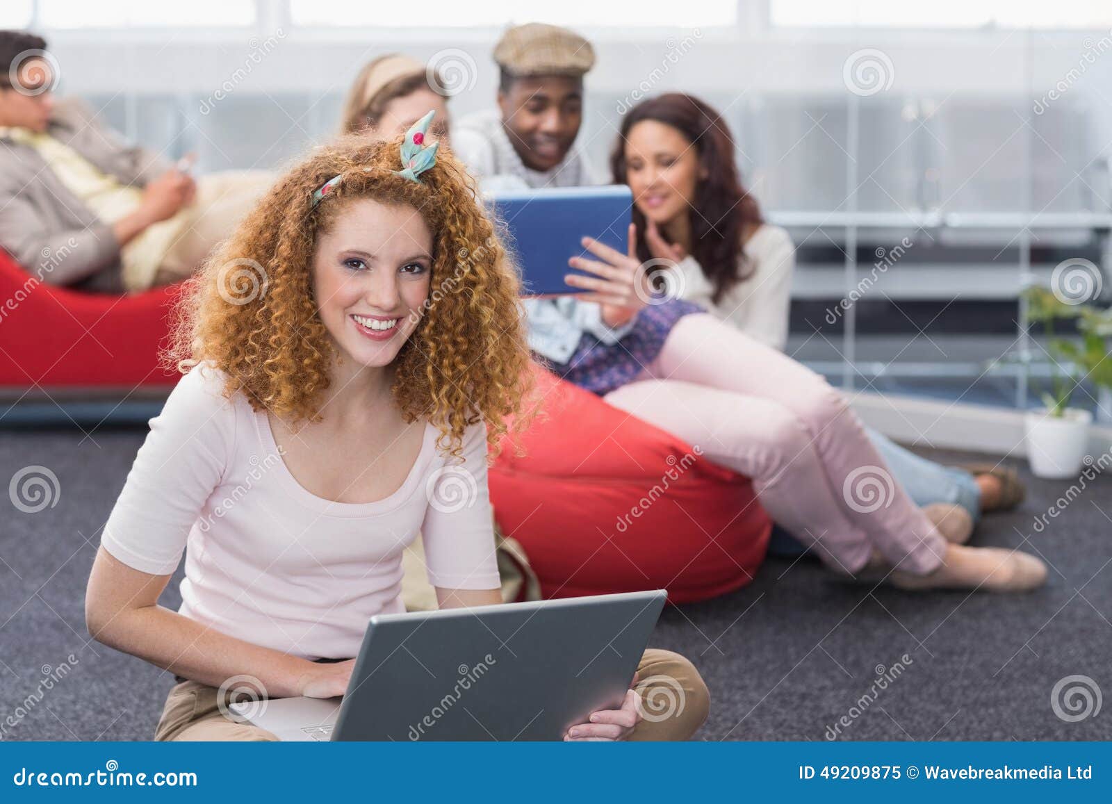 Fashion Student Using Her Laptop Stock Image - Image of friendship ...