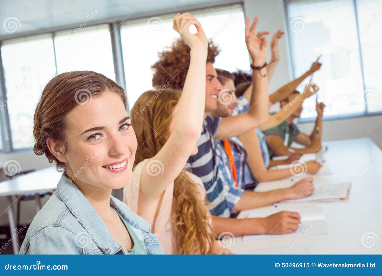 Fashion Students Being Attentive in Class Stock Image - Image of ...