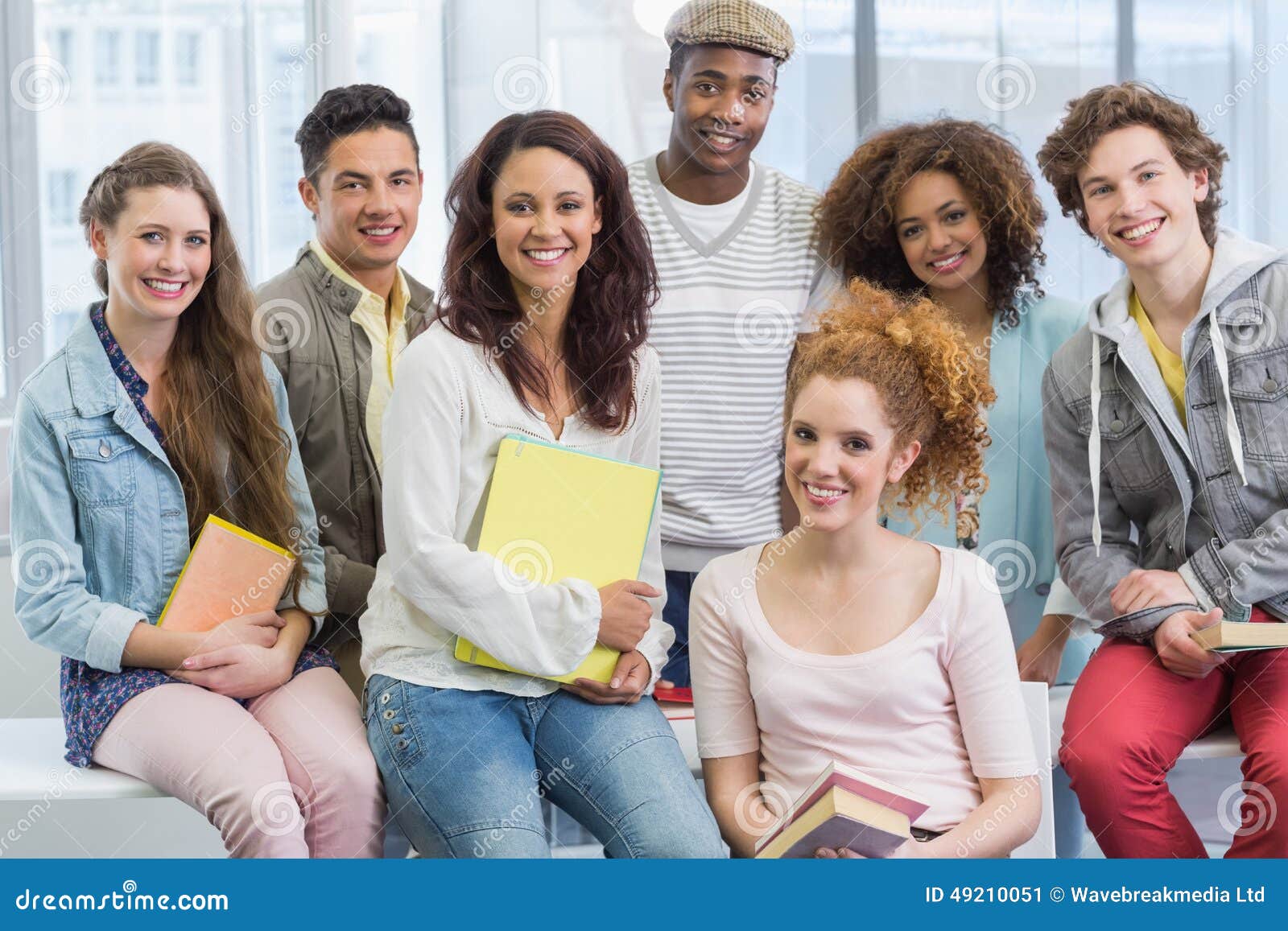 Fashion Students Smiling at Camera Together Stock Image - Image of ...