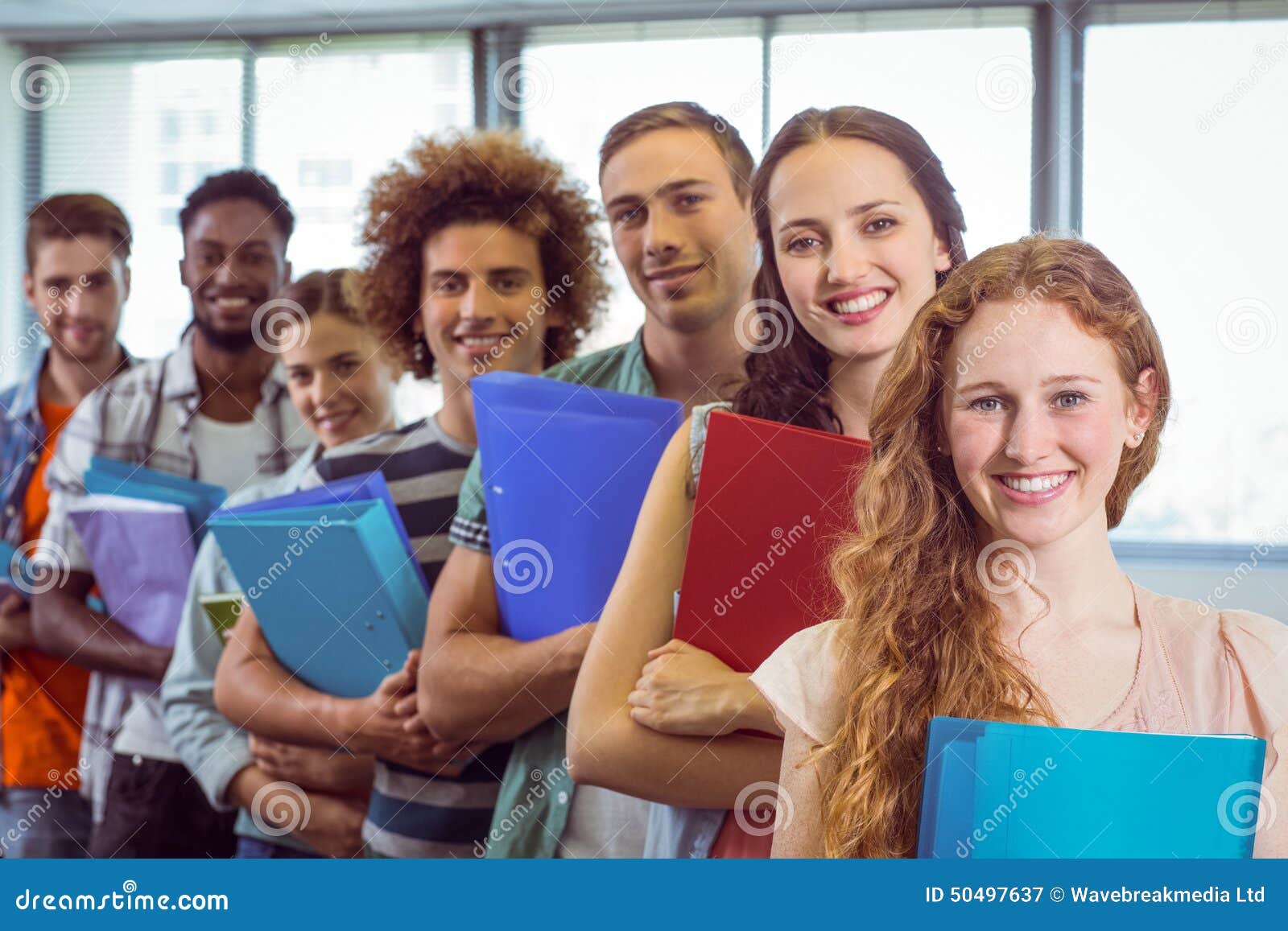 Fashion Students Smiling at Camera Together Stock Image - Image of ...