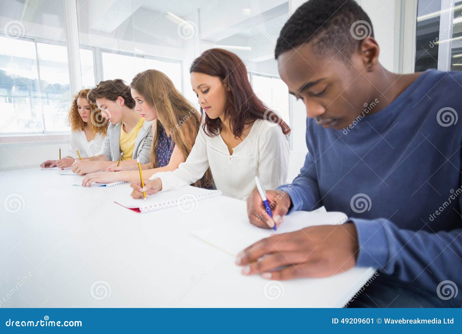 Fashion Students Taking Notes in Class Stock Image - Image of caucasian ...