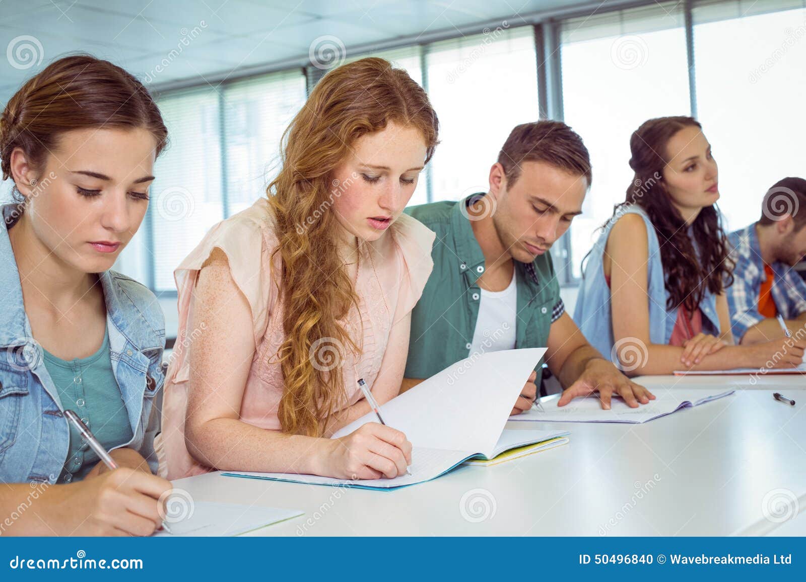 Fashion Students Taking Notes in Class Stock Photo - Image of class ...