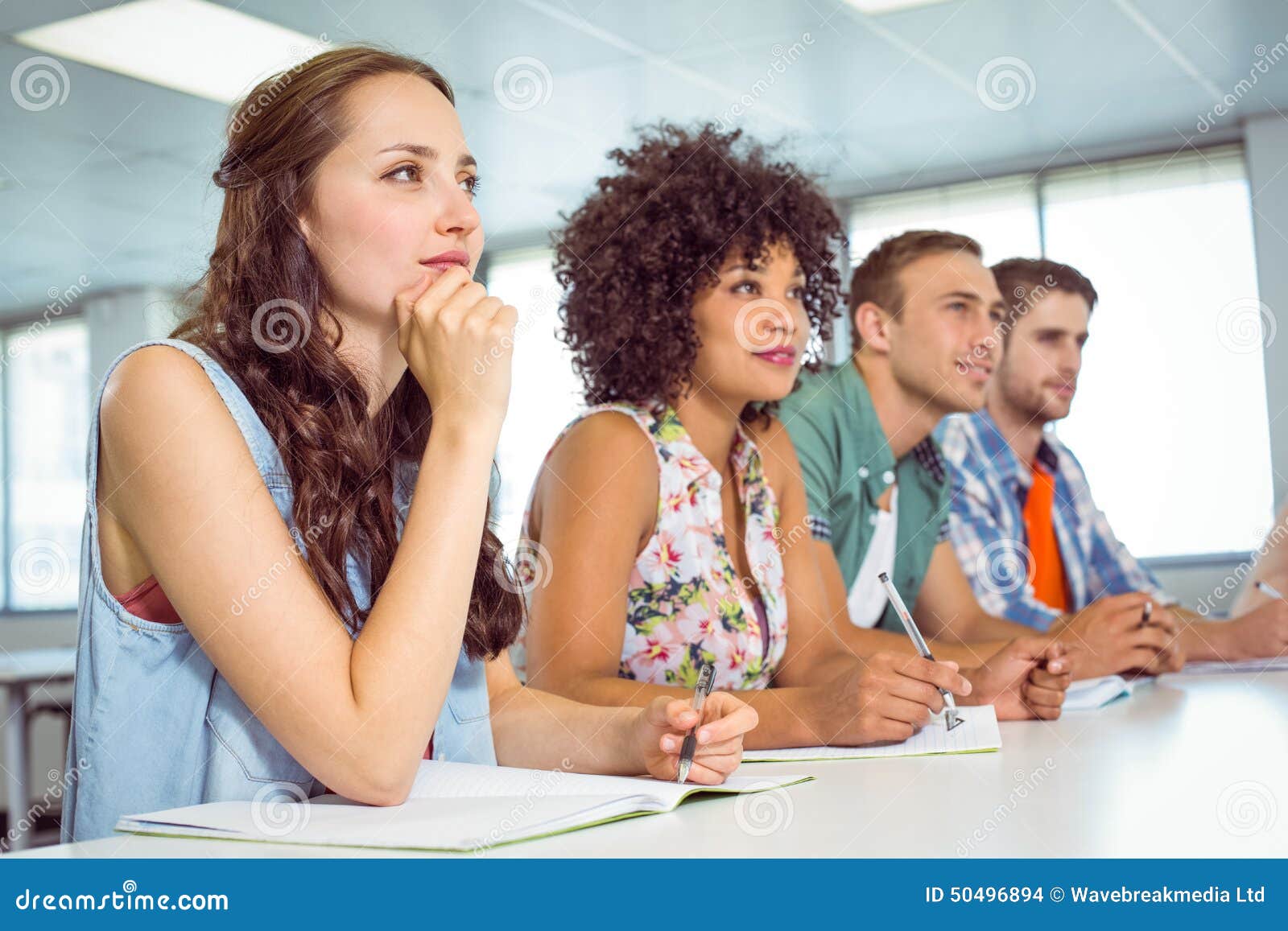Fashion Students Taking Notes in Class Stock Photo - Image of ...
