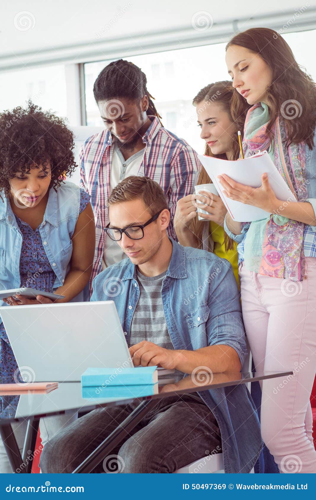 Fashion Students Working As a Team Stock Image - Image of laptop ...