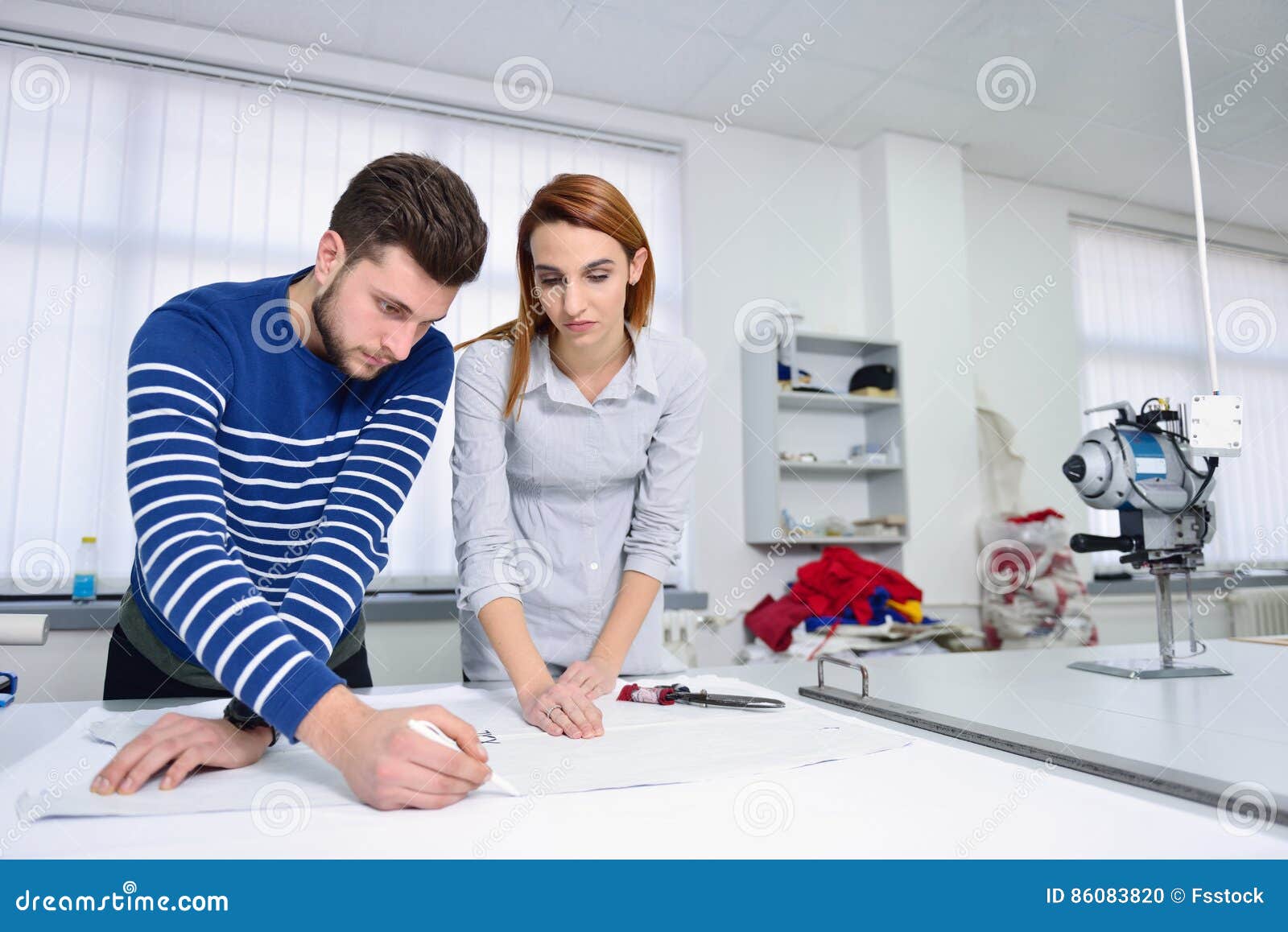 Fashion Students Working As a Team at the College Stock Photo - Image ...