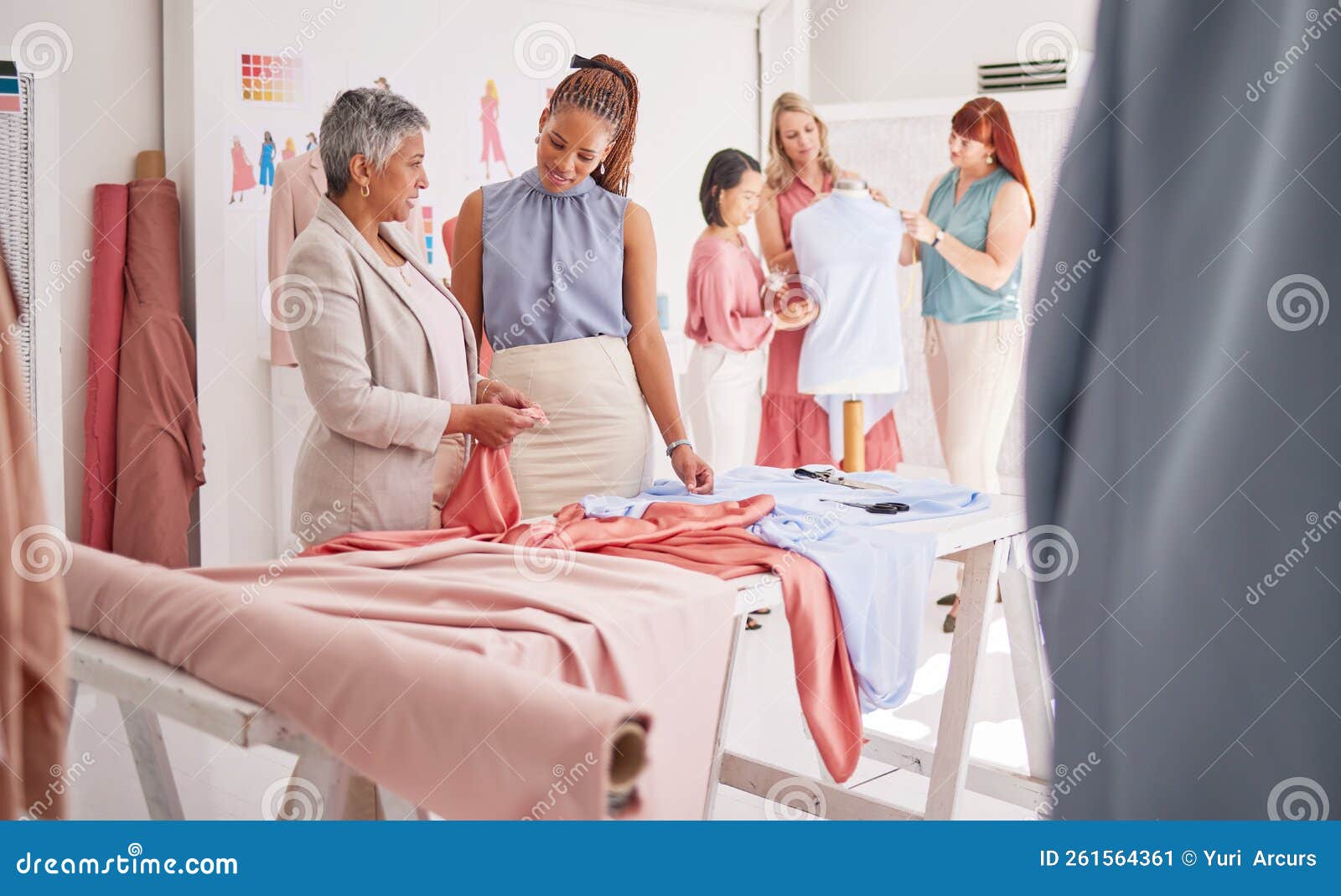 Fashion, Team and Design Planning, Teamwork and Support with Material ...