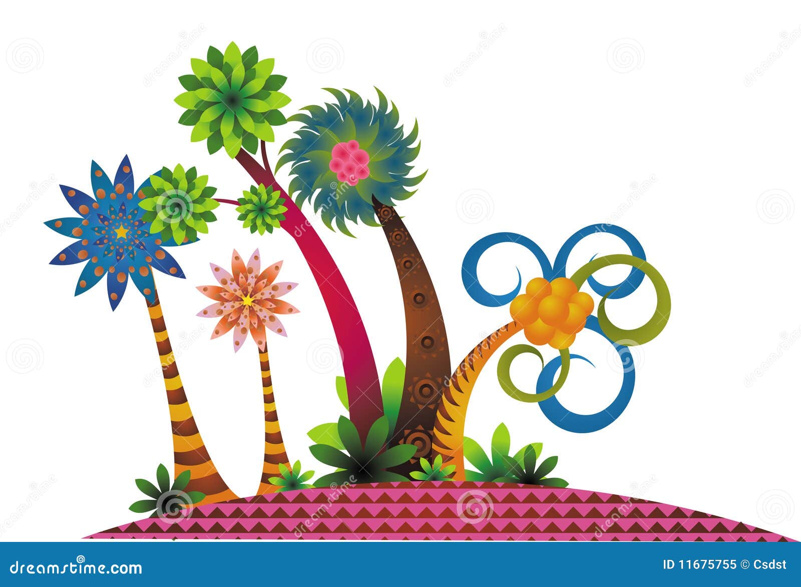 Fashion tree stock vector. Illustration of design, flowerpot - 11675755