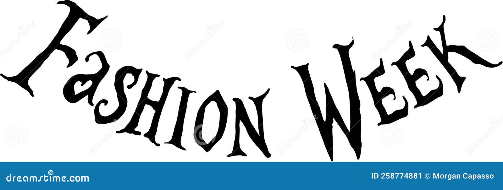 Fashion Week Text Sign Illustration Stock Vector - Illustration of ...