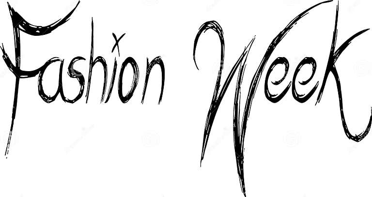 Fashion Week Text Sign Illustration Stock Vector - Illustration of ...