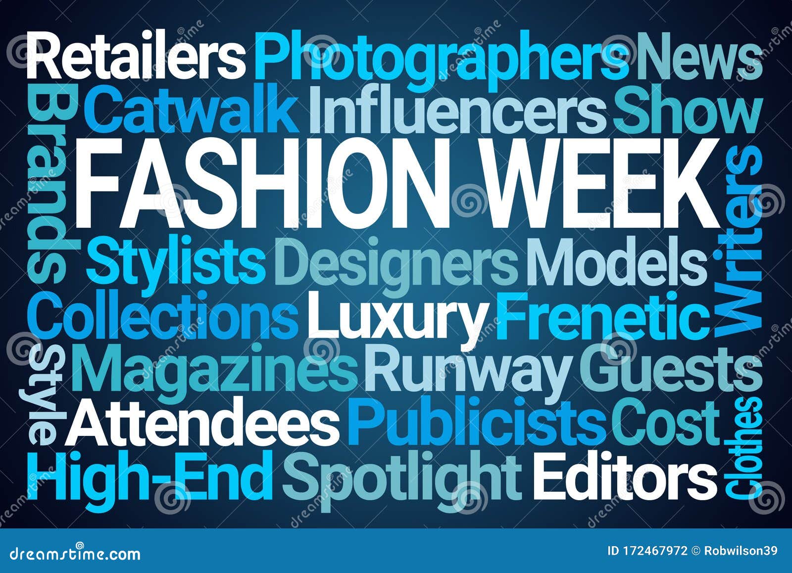 Fashion Week Word Cloud stock illustration. Illustration of fashion ...