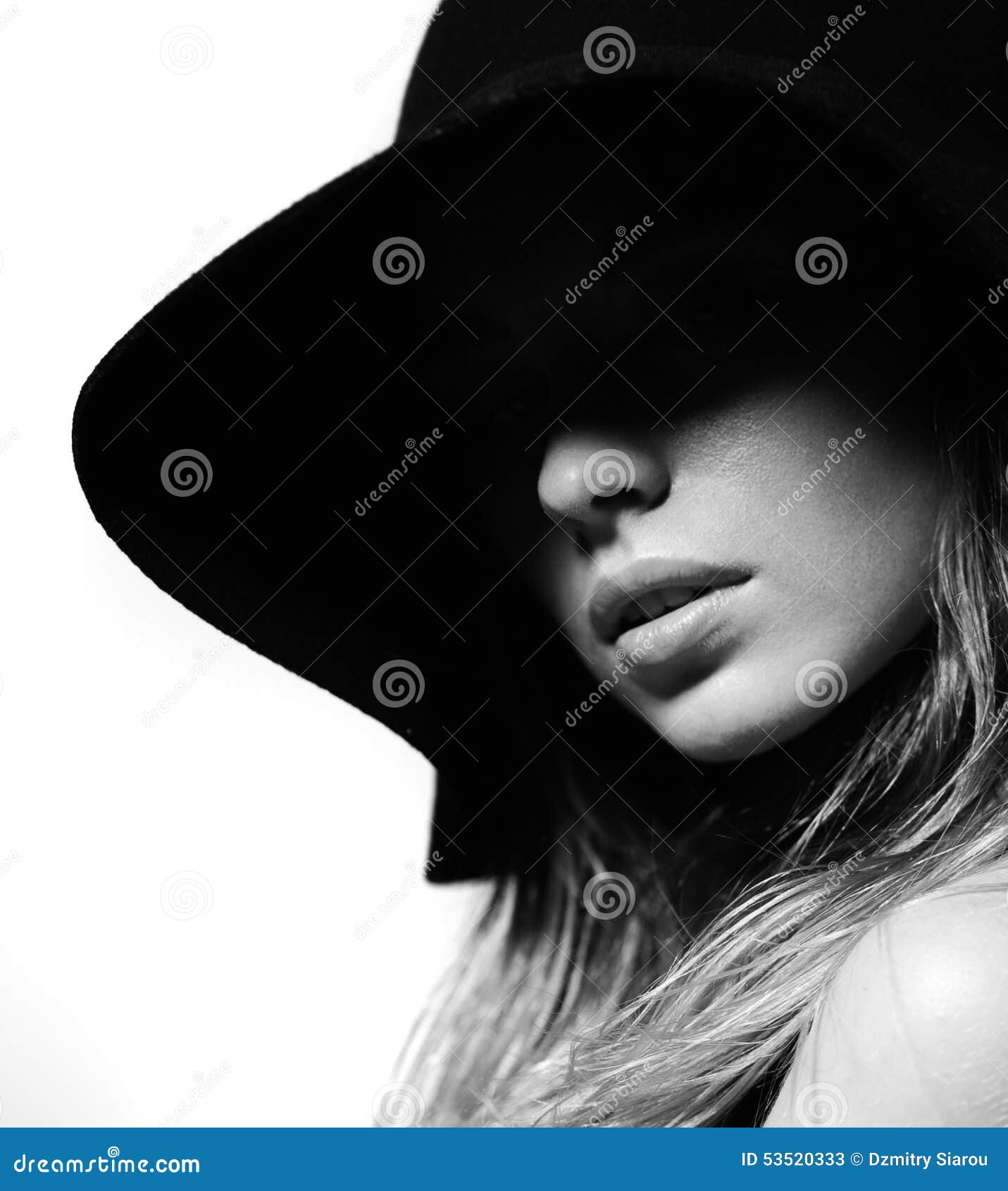 Fashion Woman Model In Black Dress Stock Image Image Of Sensual