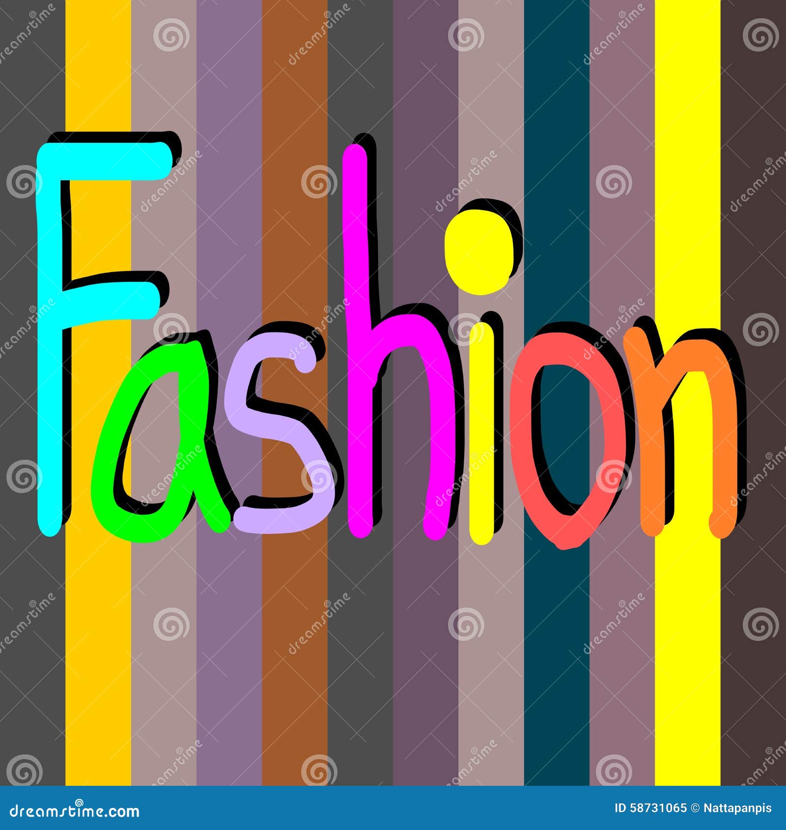 Fashion word stock illustration. Illustration of sign - 58731065